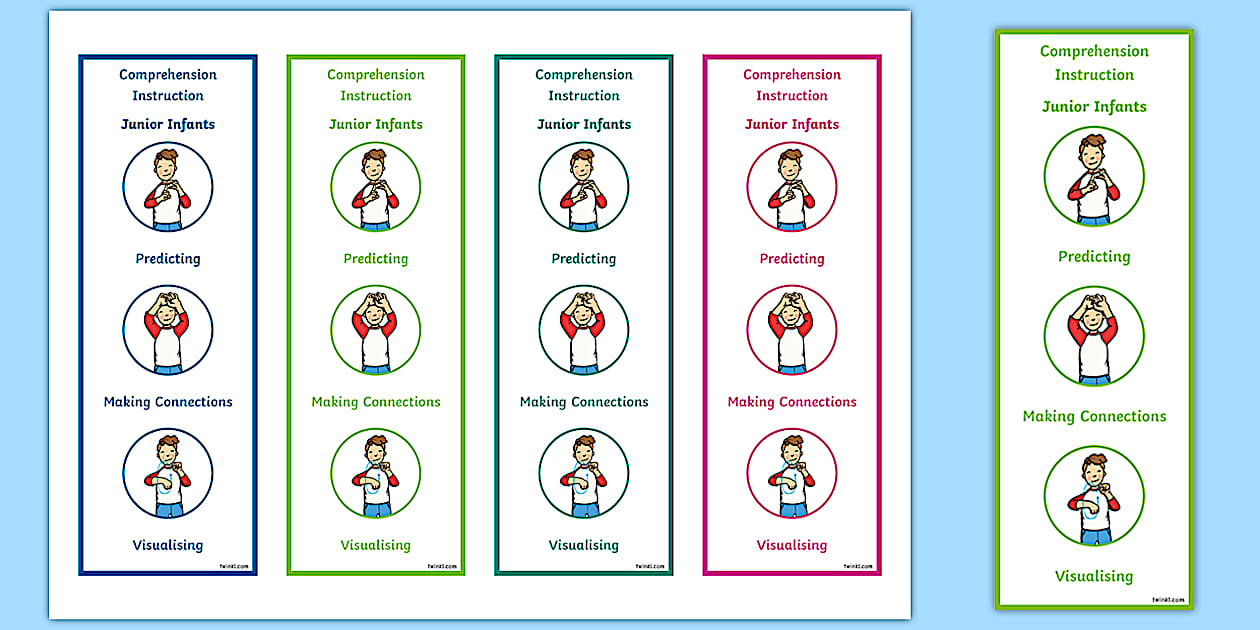 Comprehension Instruction – Junior Infants - Editable Bookmarks