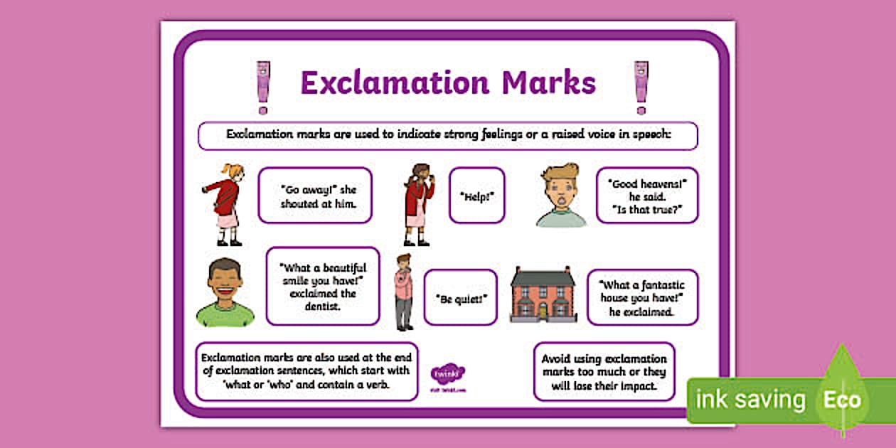 👉 Exclamation Marks Punctuation Poster (teacher made)