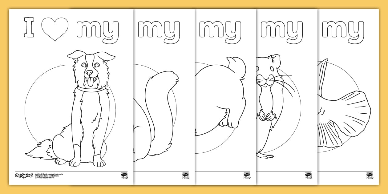 I Love My Pet Colouring Posters (teacher made) - Twinkl