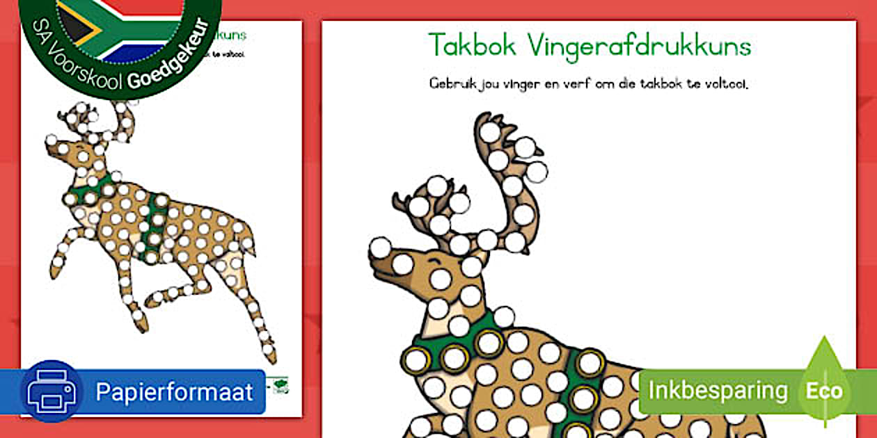 Takbok Vingerafdrukkuns Aktiwiteit (teacher made) - Twinkl