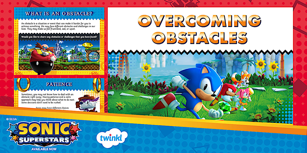 FREE! - Sonic: Overcoming Obstacles PowerPoint for 3rd-5th