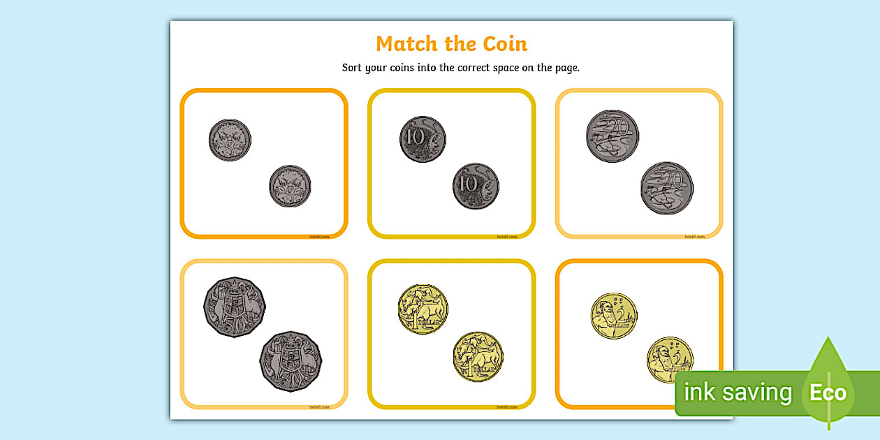 Match the Coin Activity (teacher made) - Twinkl