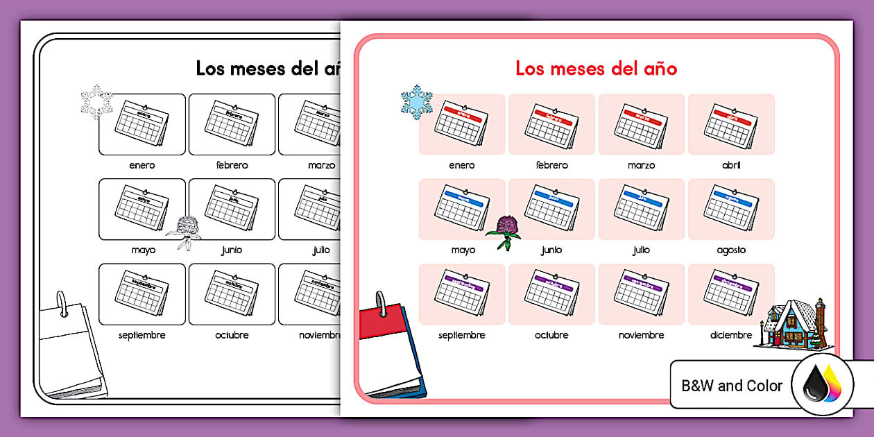 Tapete sobre los meses del año / Twinkl USA - Twinkl