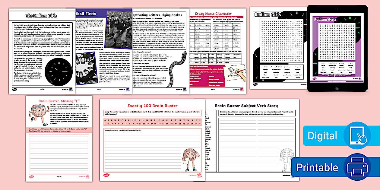 Eighth Grade Sub Activity Pack (teacher made) - Twinkl