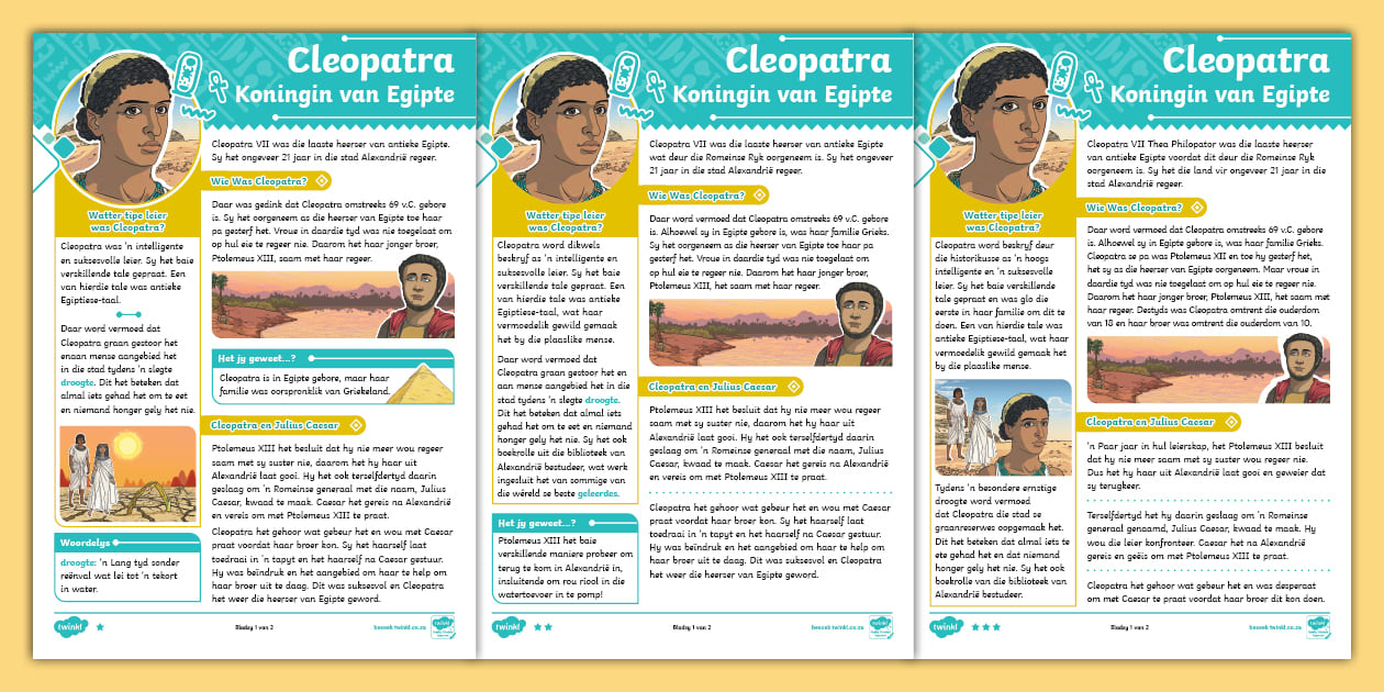 Cleopatra Gedifferensieerde Leesbegrip (Teacher-Made)