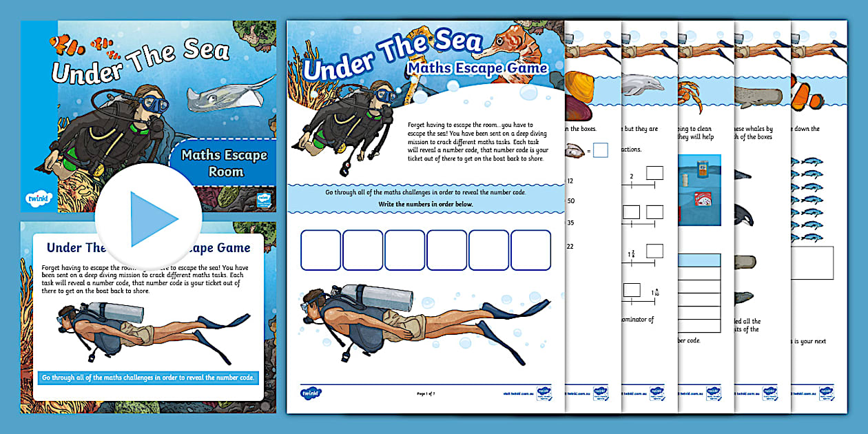 ‘Under The Sea’ Maths Escape Game - Twinkl - Maths