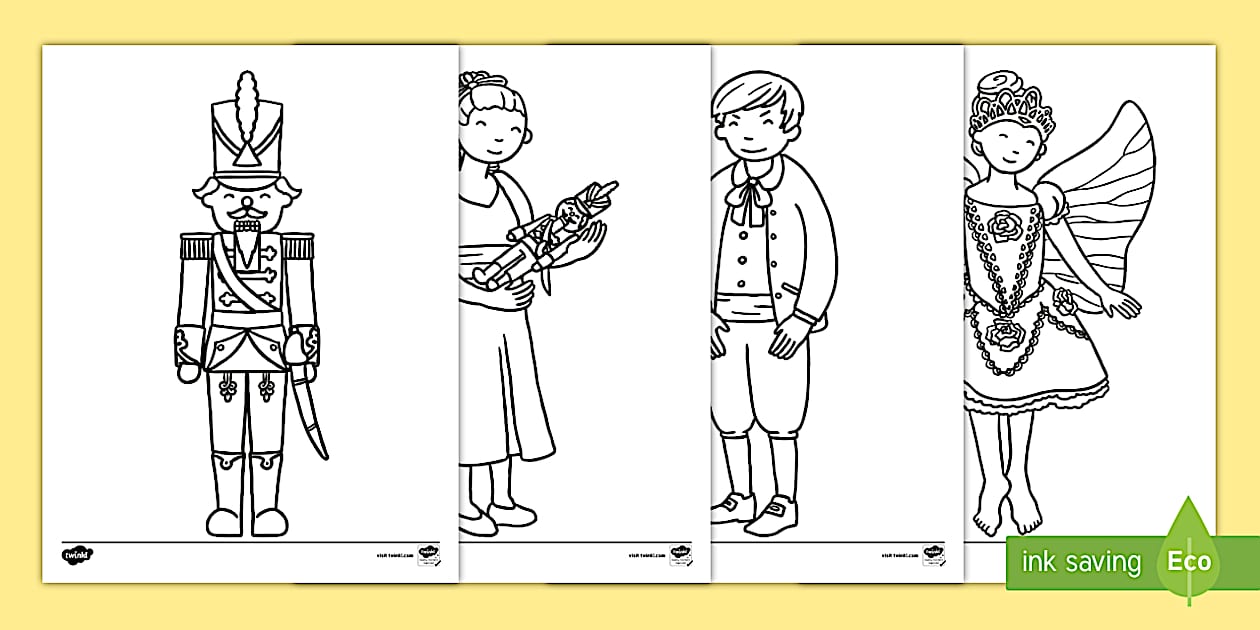 The Nutcracker Coloring Sheets - Twinkl