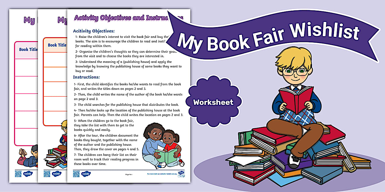 My Book Fair Wishlist Worksheet