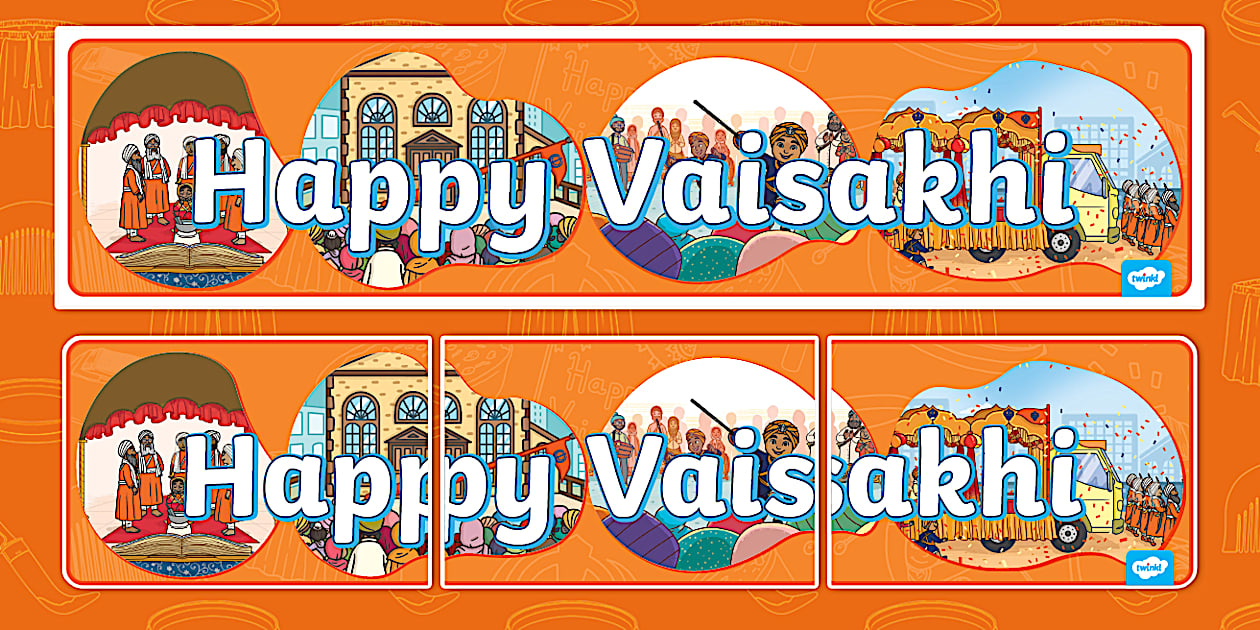 Happy Vaisakhi Banner (teacher made) - Twinkl