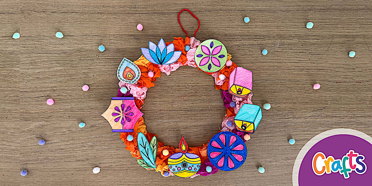Diwali Door Wreath Craft | Twinkl Crafts | Diwali | KS2