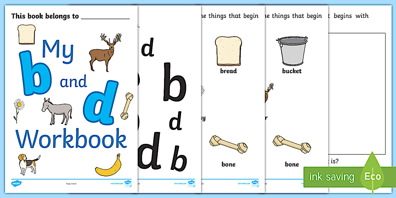 B and D Dyslexia Worksheets | Year 1 | Primary Resource