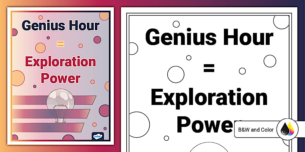 Genius Hour Poster (Teacher-Made) - Twinkl
