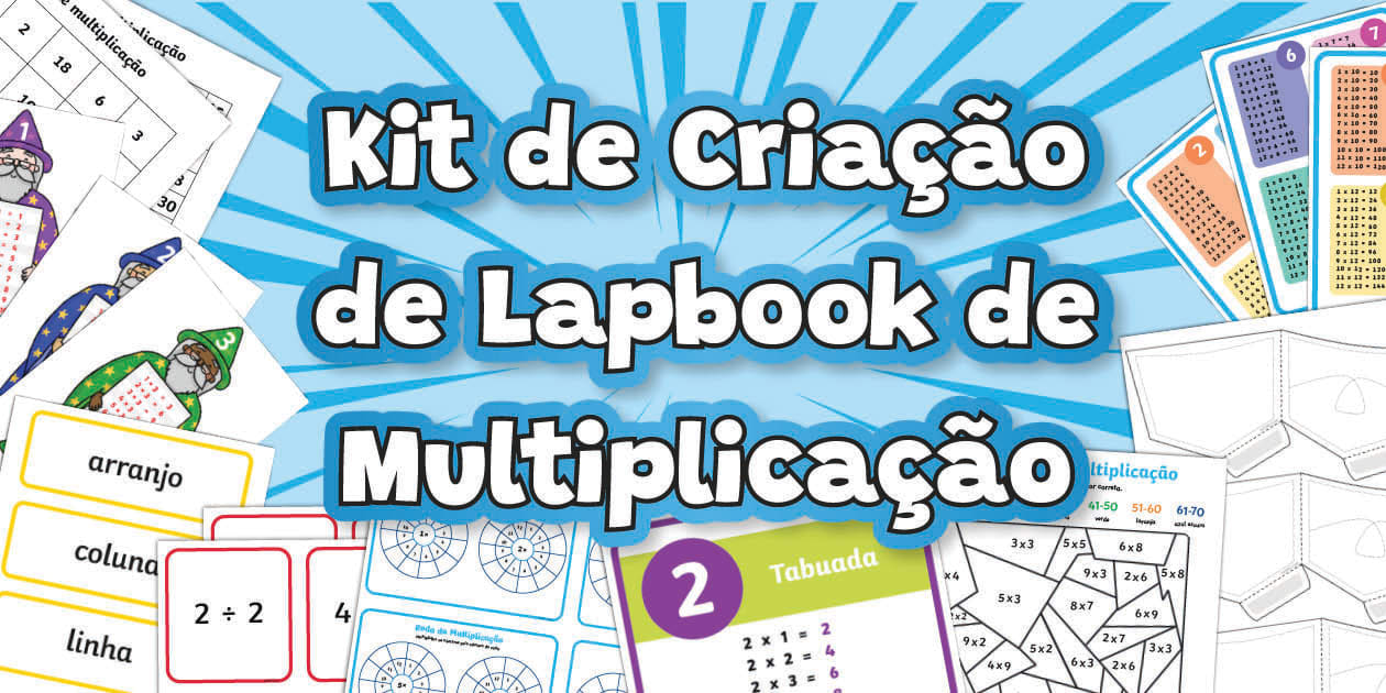 Kit de Criação de Lapbook de Multiplicação