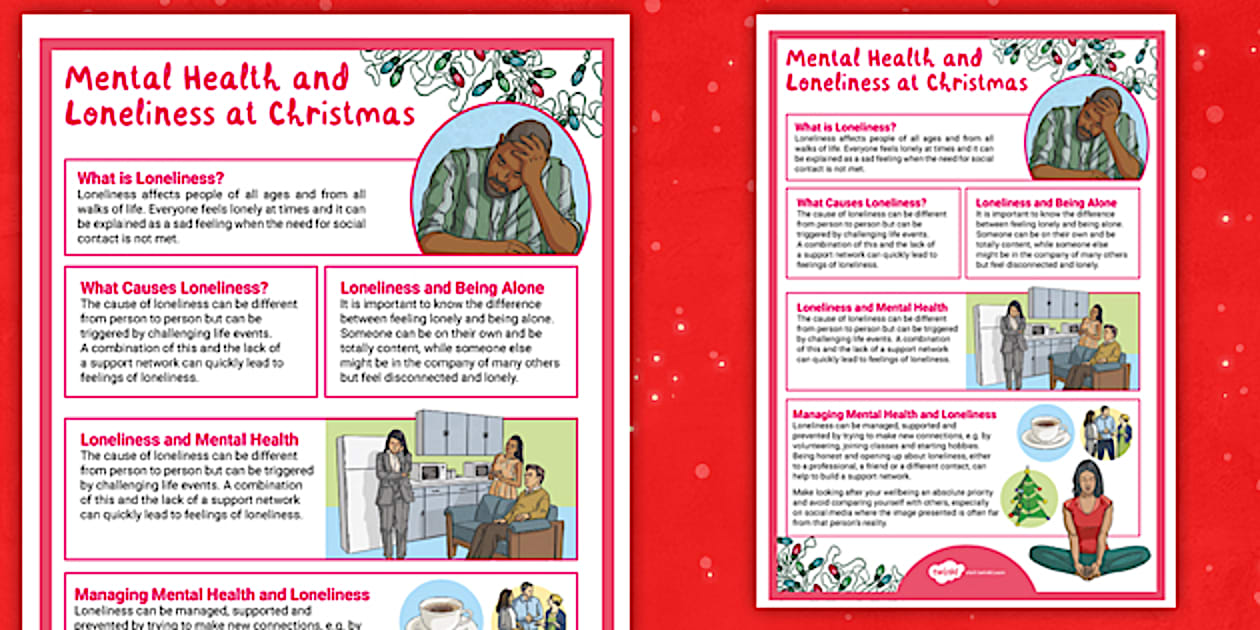 Staff Wellbeing Christmas Mental Health Poster - Twinkl