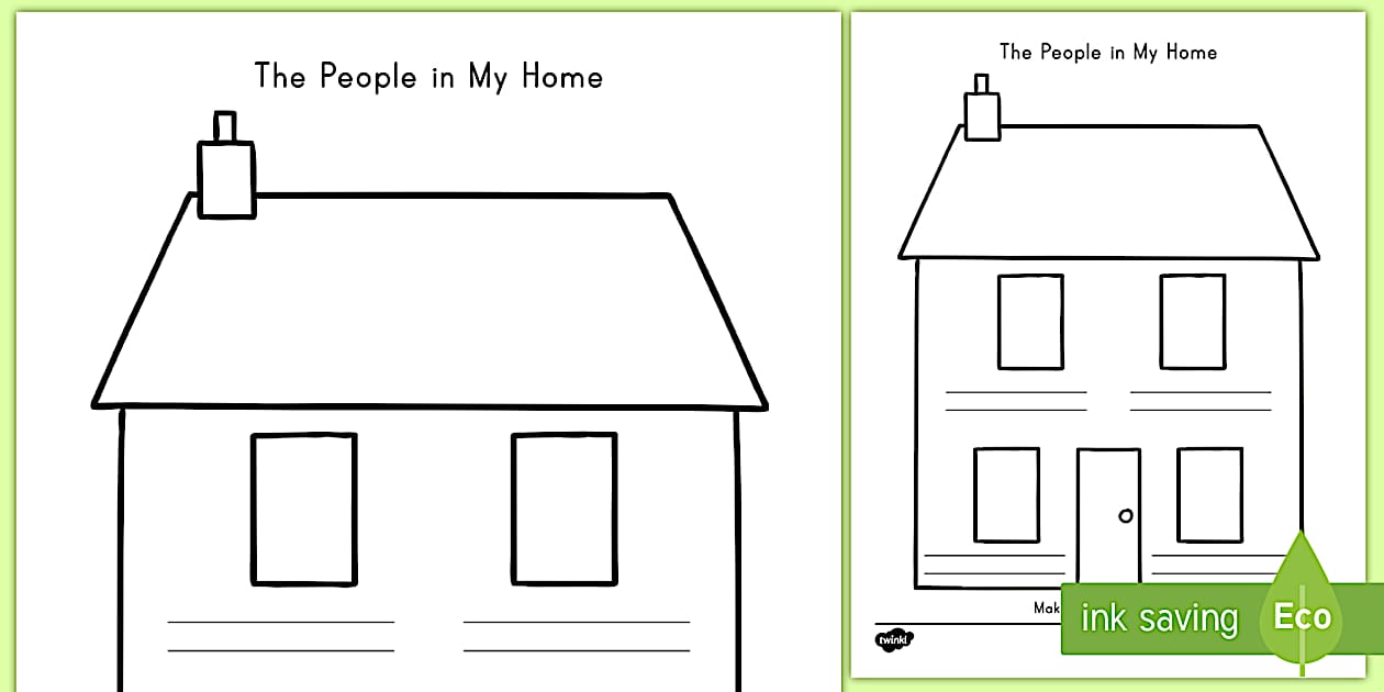 The People in My Home Worksheet