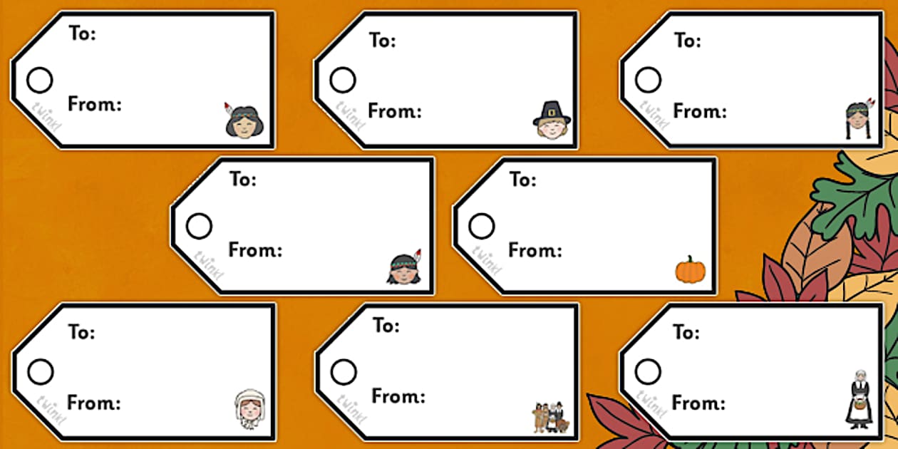 Thanksgiving Editable Gift Tags (teacher made) - Twinkl