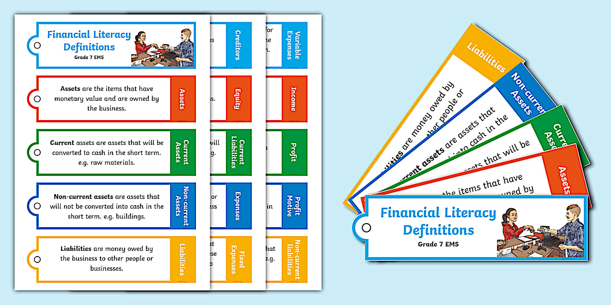 Financial Literacy Definitions Fan Booklet (Teacher-Made)