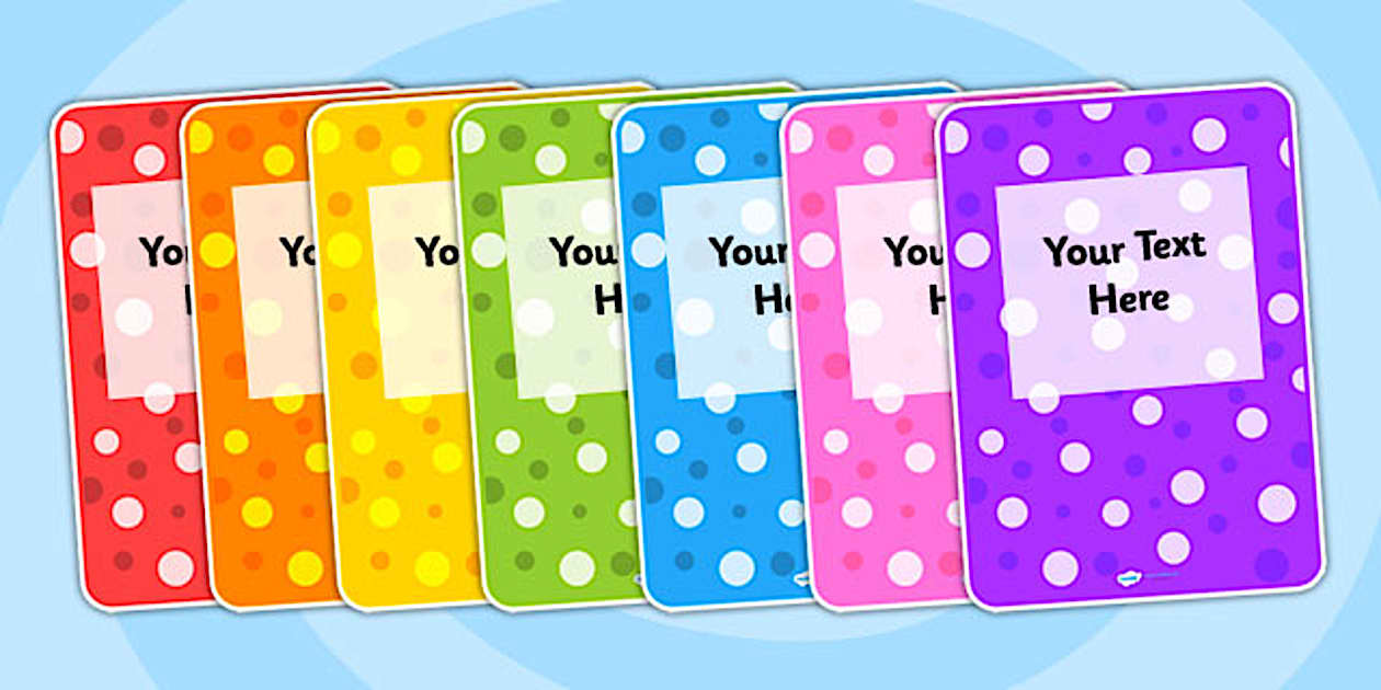 👉 Editable Patterned Display Posters Polka Dots - Twinkl