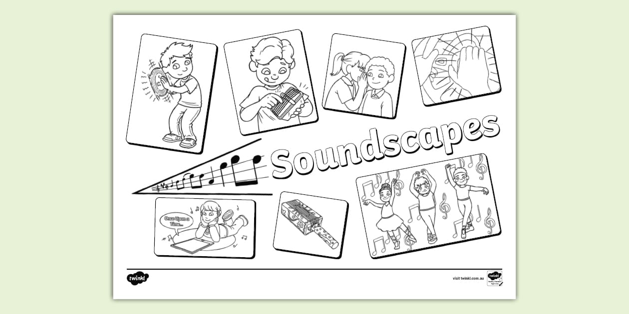 STEM IU Yr 2 Soundscapes Title Colouring Page (teacher made)