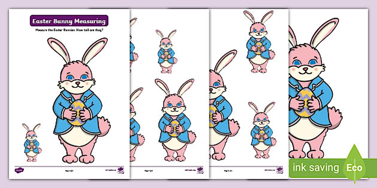 Easter Bunny Measuring Activity (teacher made) - Twinkl