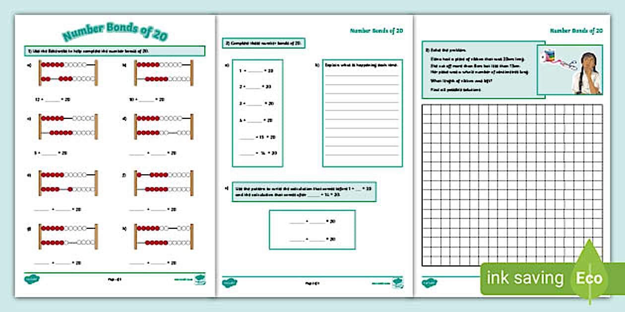 👉 KS2 Maths Number Bond Fluency | Bonds of 5 Mastery Worksheet