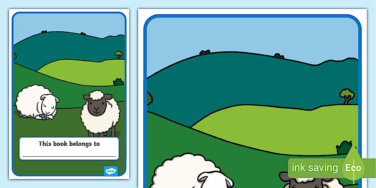 Sheep-Themed Book Cover | Stationery | Twinkl KS1 | Farms