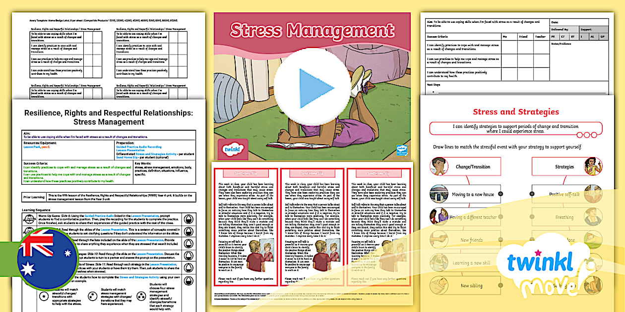 Year 4 RRRR Stress Management Lesson Pack (teacher made)