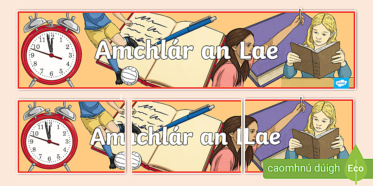 Timetable Display Banner Gaeilge (teacher made) - Twinkl