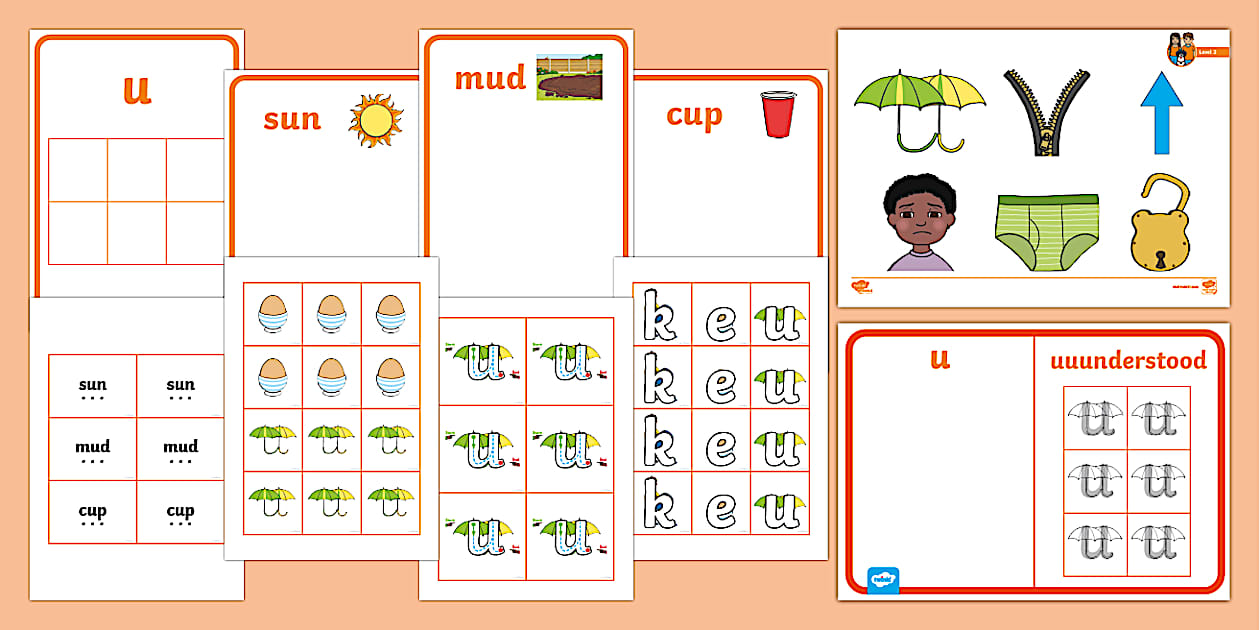 'u' - Level 2 Phonics SEND Workstation Pack (teacher made)