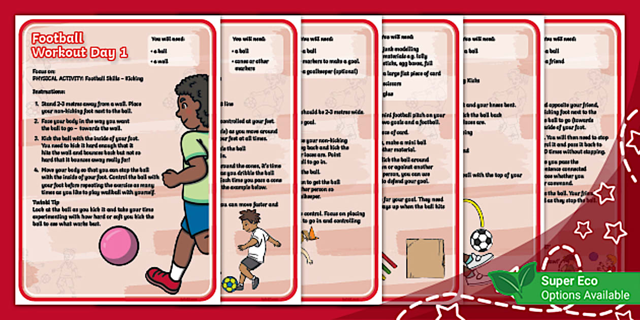 Football Week of Workouts | Parents Resource Age 5-7