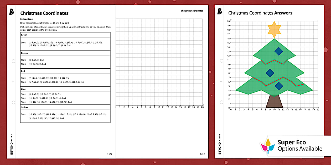 Christmas Coordinates Christmas Tree Worksheet / Worksheet
