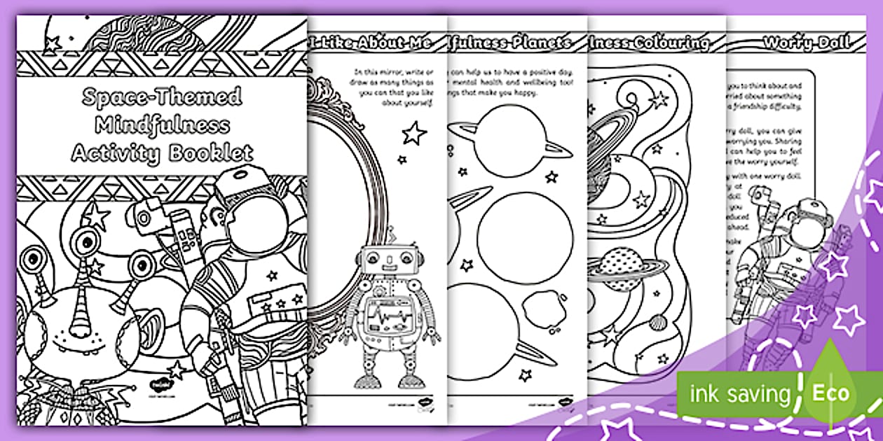 Space-Themed Mindfulness Activity Booklet (teacher made)