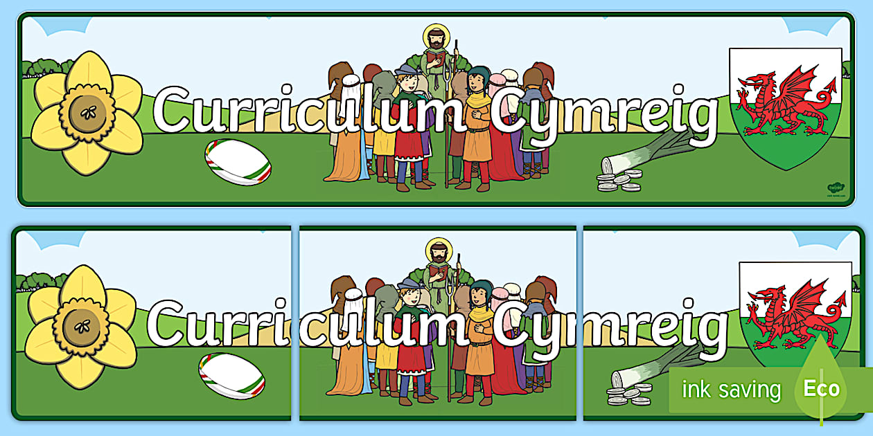 Curriculum Cymreig Display Banner (teacher made) - Twinkl