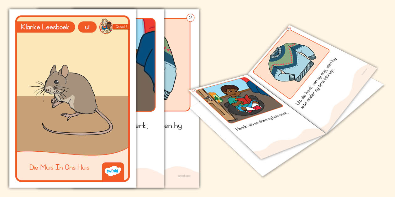 Graad 1 Klanke Leesboek ui (professor feito) - Twinkl