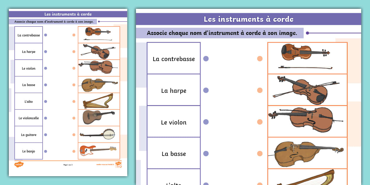 Les instruments à corde