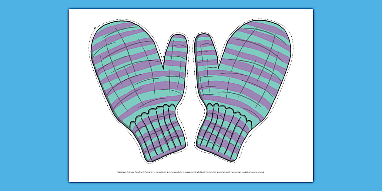 Large Mittens Display Cut-Out (Teacher-Made) - Twinkl
