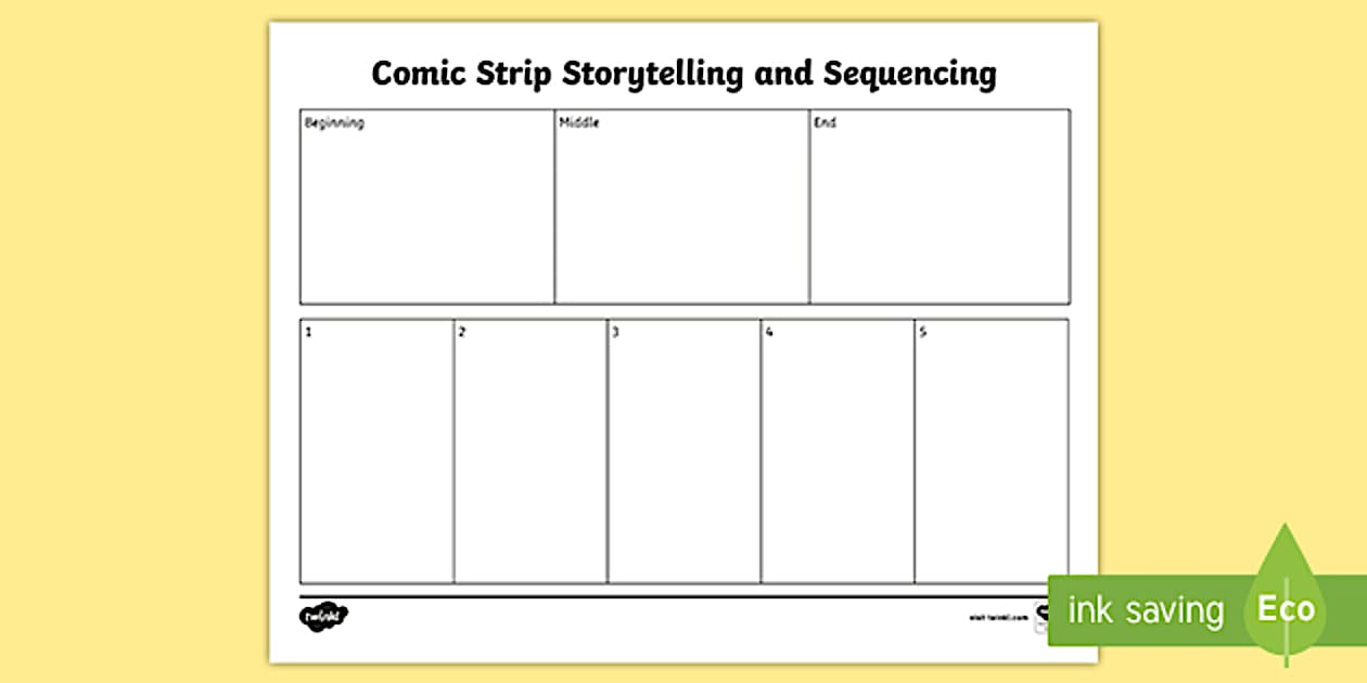 Editable Comic Strip Storytelling and Sequencing Template