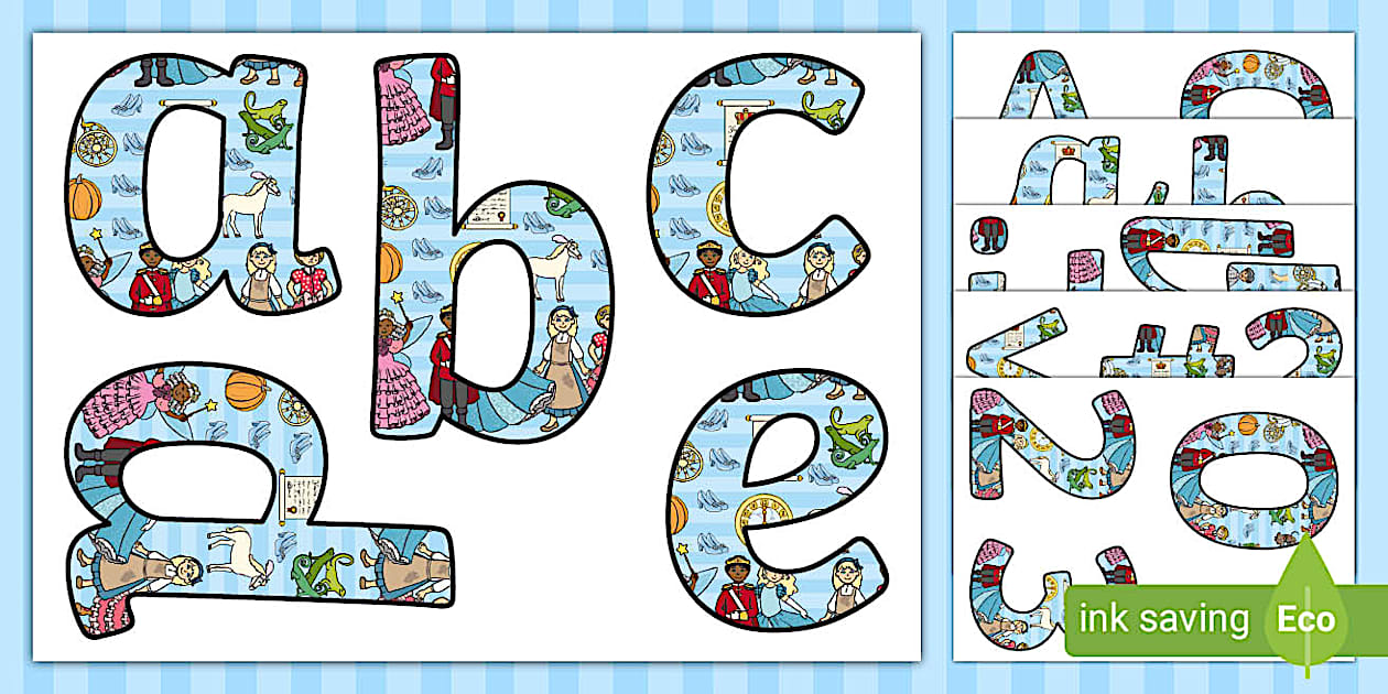 Editable Cinderella Themed A4 Display Lettering - Twinkl