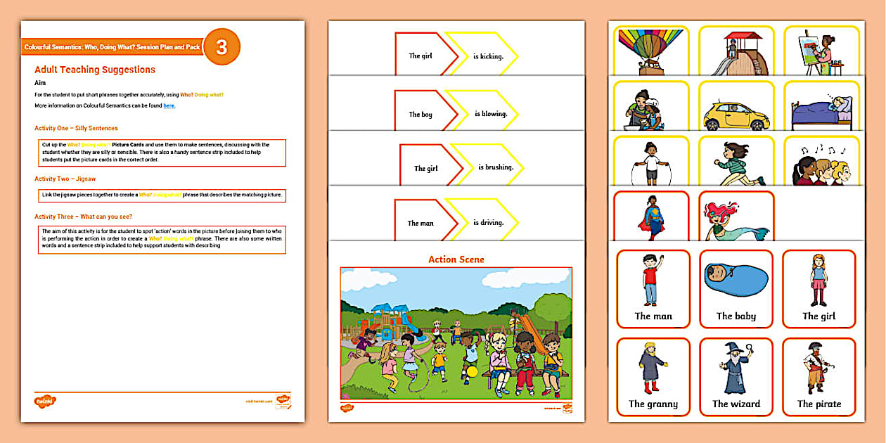 Colourful Semantics: Who, What Doing? Session Plan and Pack 3
