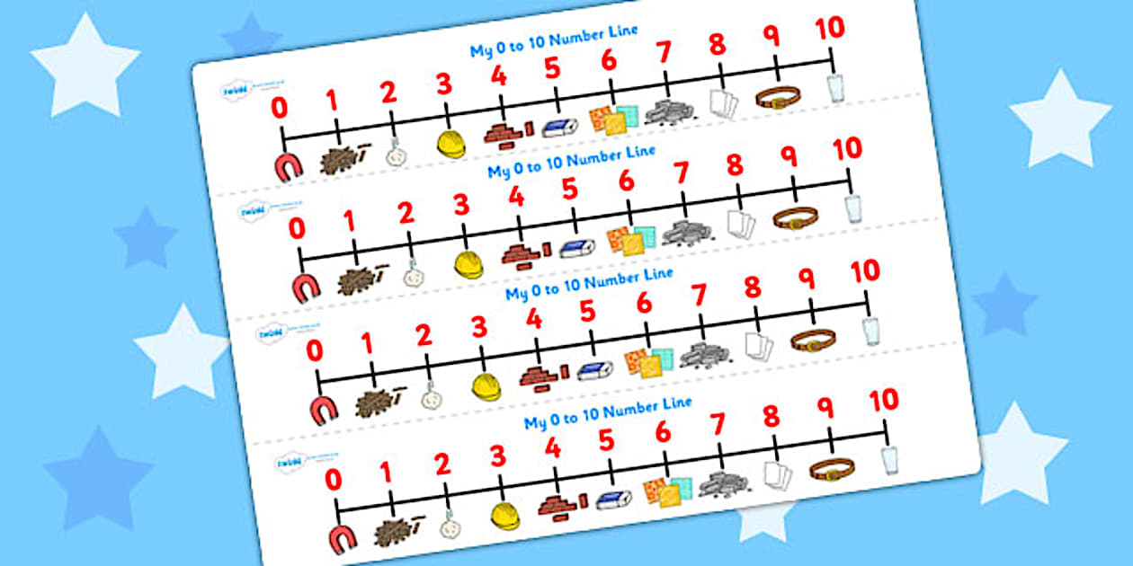 Materials Number Line 0 10 (teacher made) - Twinkl