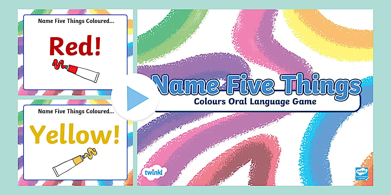 Name Five Things (Colours Oral Language Game) (teacher made)
