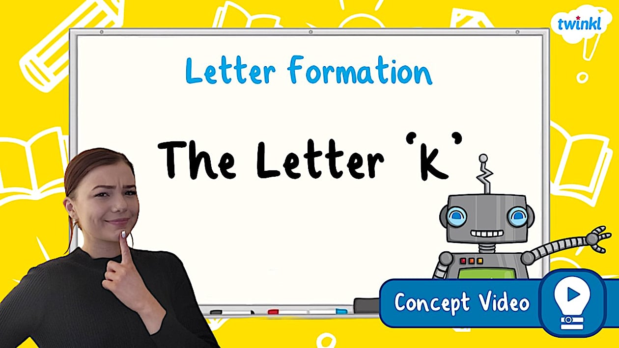 The Letter 'k' | Letter Formation Handwriting Concept Video