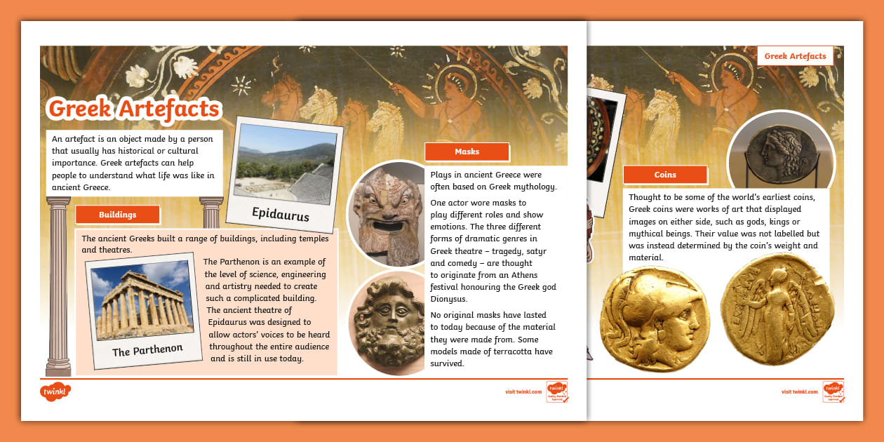 Greek Artefacts Fact File - Twinkl - KS2 - Twinkl