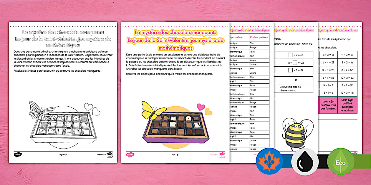 Valentine's Day Math Mystery: Case Of The Missing Chocolates