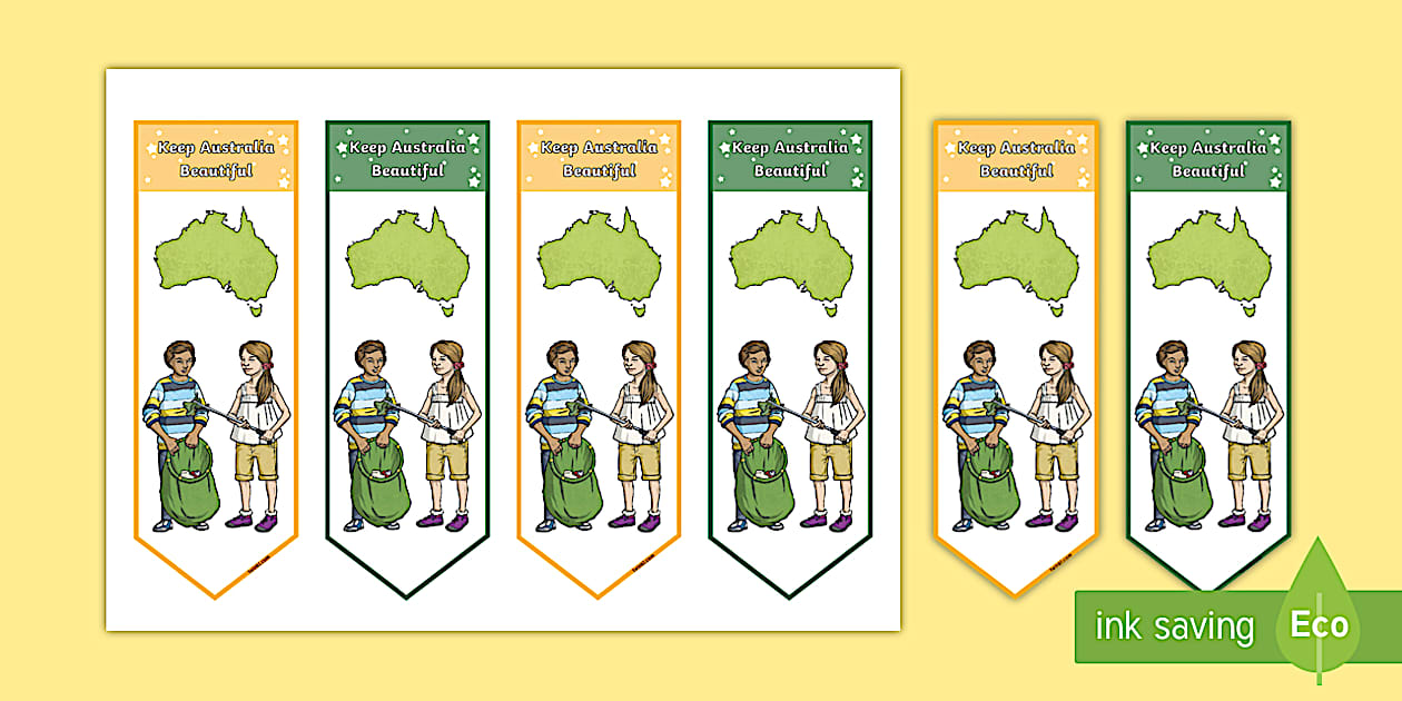 Keep Australia Beautiful Week Editable Bookmarks - Twinkl