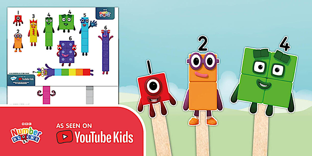 'Numberblocks': Stick Puppets | Twinkl Australia - Twinkl