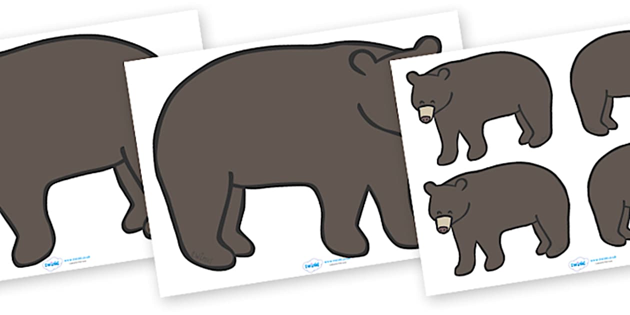 Editable Black Bear (A4) (teacher made) - Twinkl