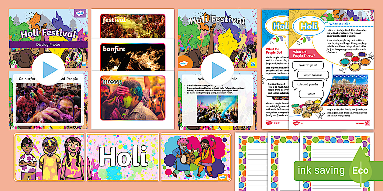 Holi Teaching Resources for Engaging Lessons (teacher made)