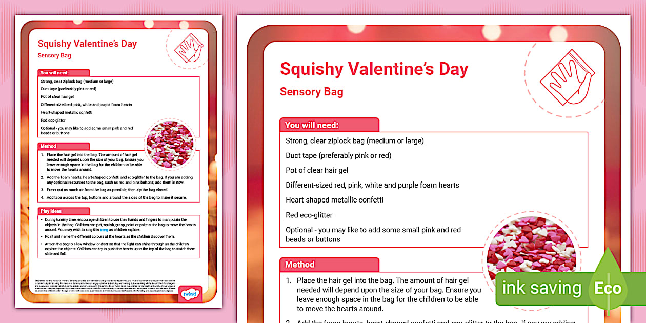 Squishy Valentine's Day Sensory Bag| Sensory | Twinkl