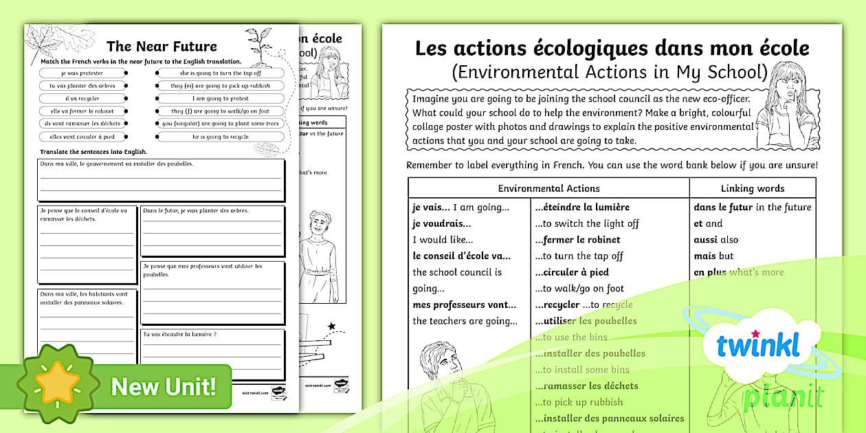 👉 PlanIt Year 6 French Homework: Our Precious Planet